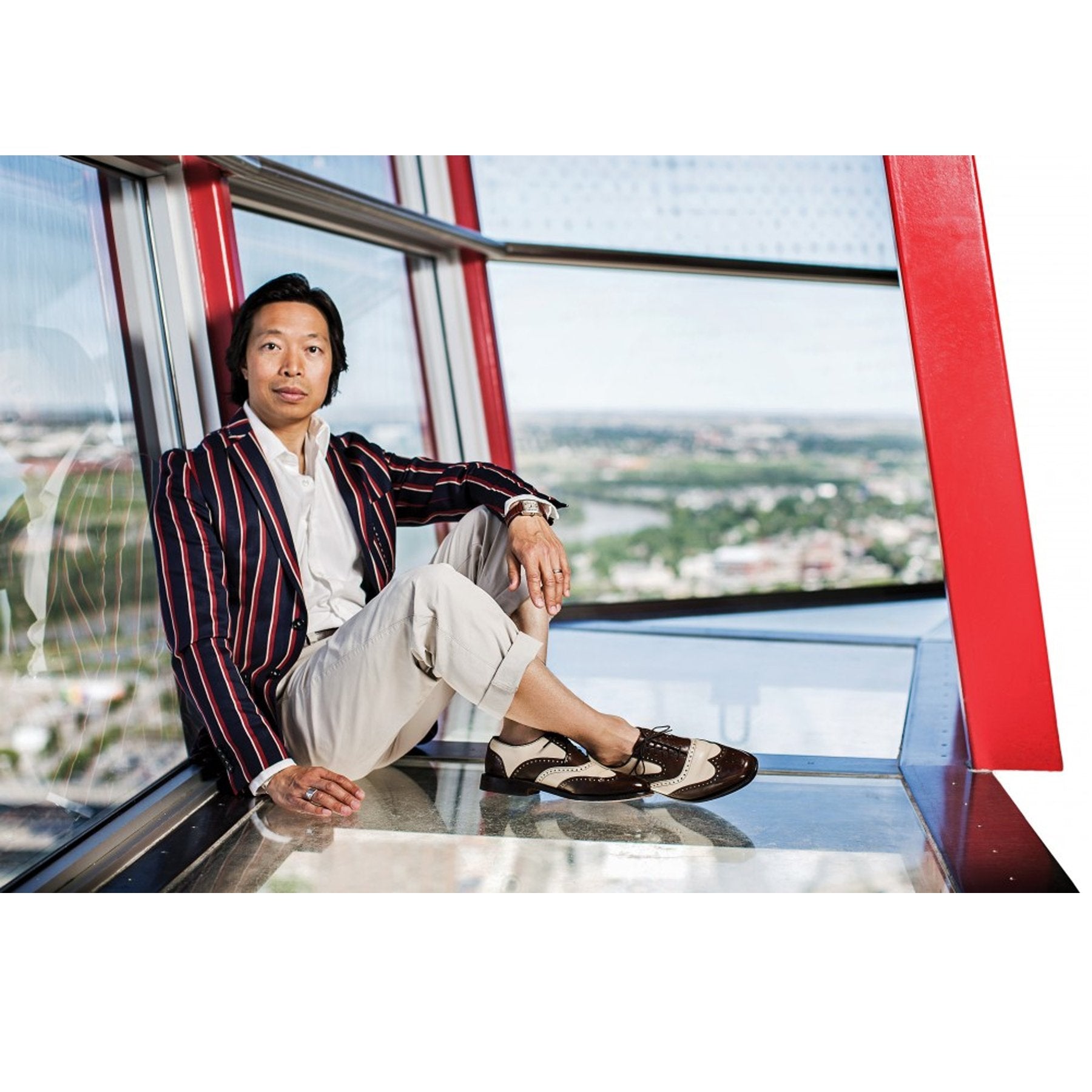 Civic Politician Alderman John Mar wears Emma Willis shirt.