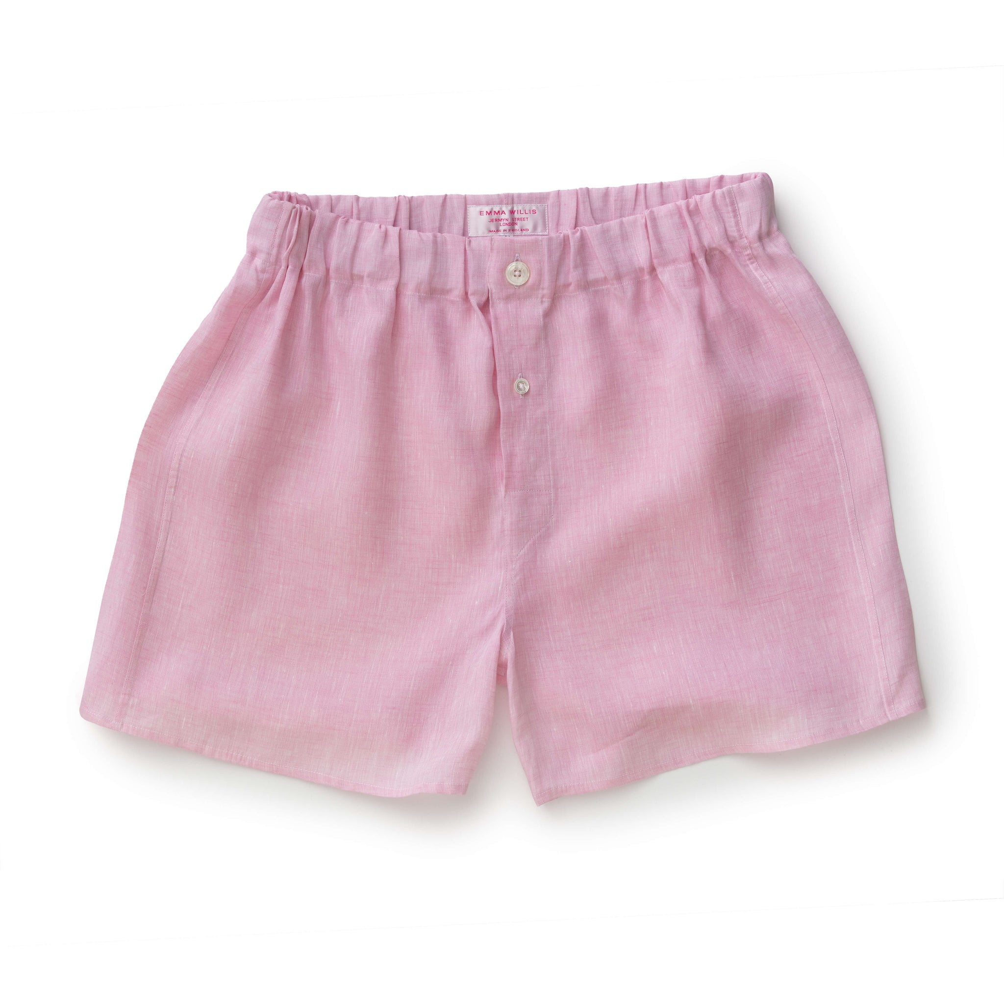 Rose Linen Boxer Shorts - New