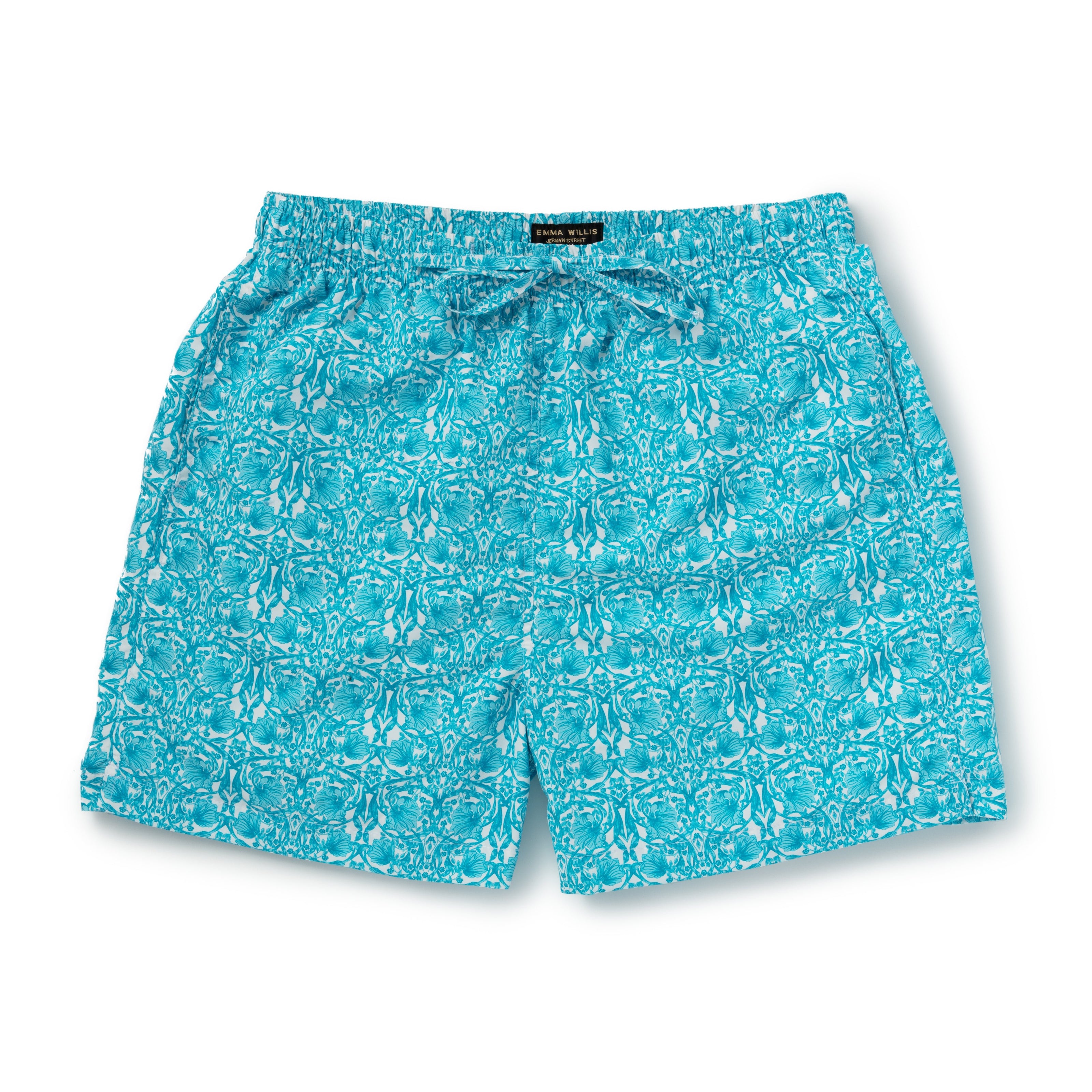 Turquoise Trellis Swimming Trunks